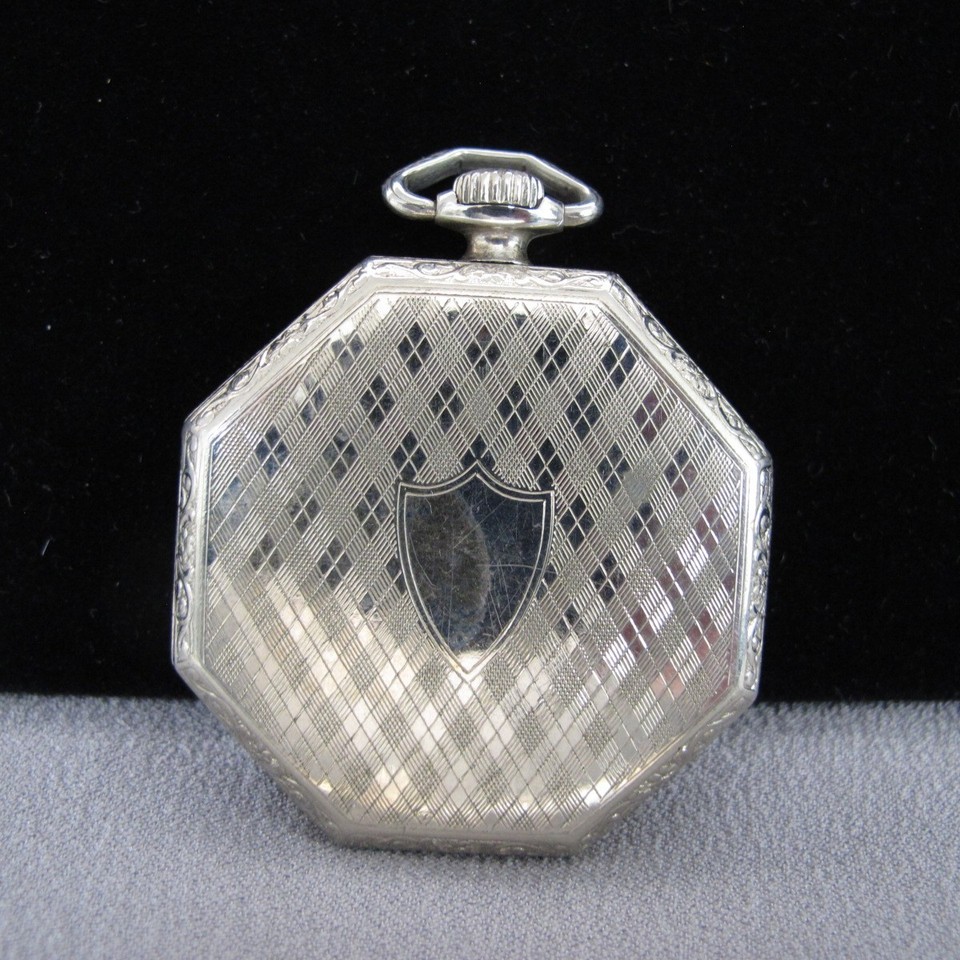 1925 Elgin Grade 315 12s 15j Gold Filled Open Face Octagon Pocket Watch ...