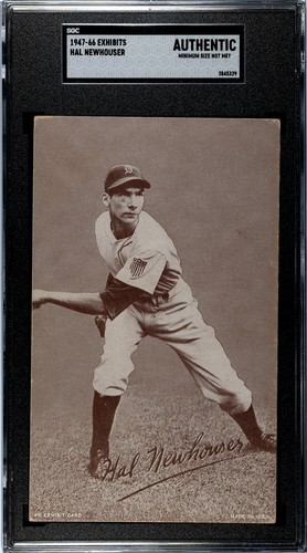 1947 EXHIBITS HAL NEWHOUSER SGC PSA DETROIT TIGERS HOF VINTAGE BASEBALL ...