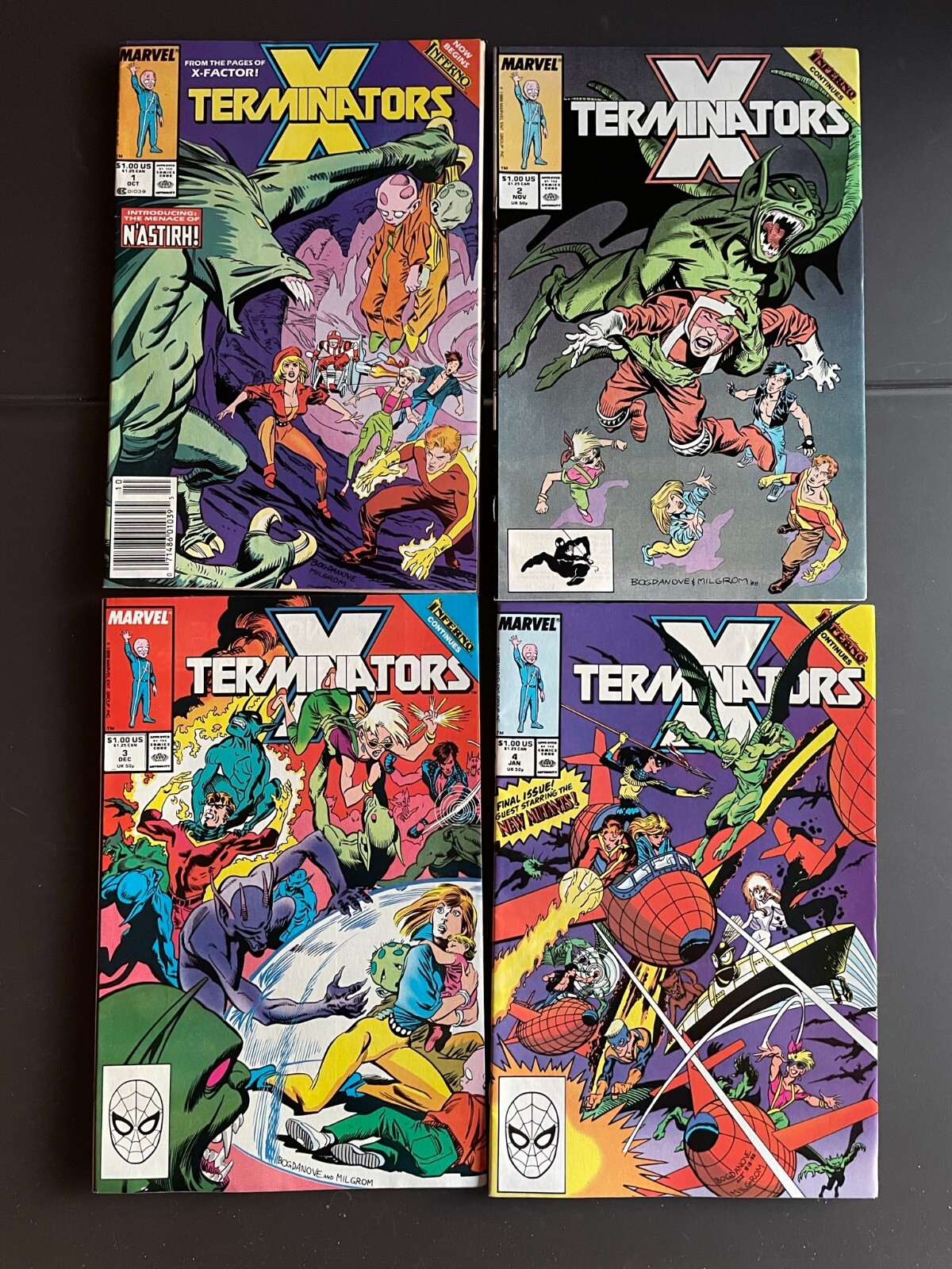 X-Terminators 1-4 COMPLETE + KEY team appearance Louise Simonson Marvel ...