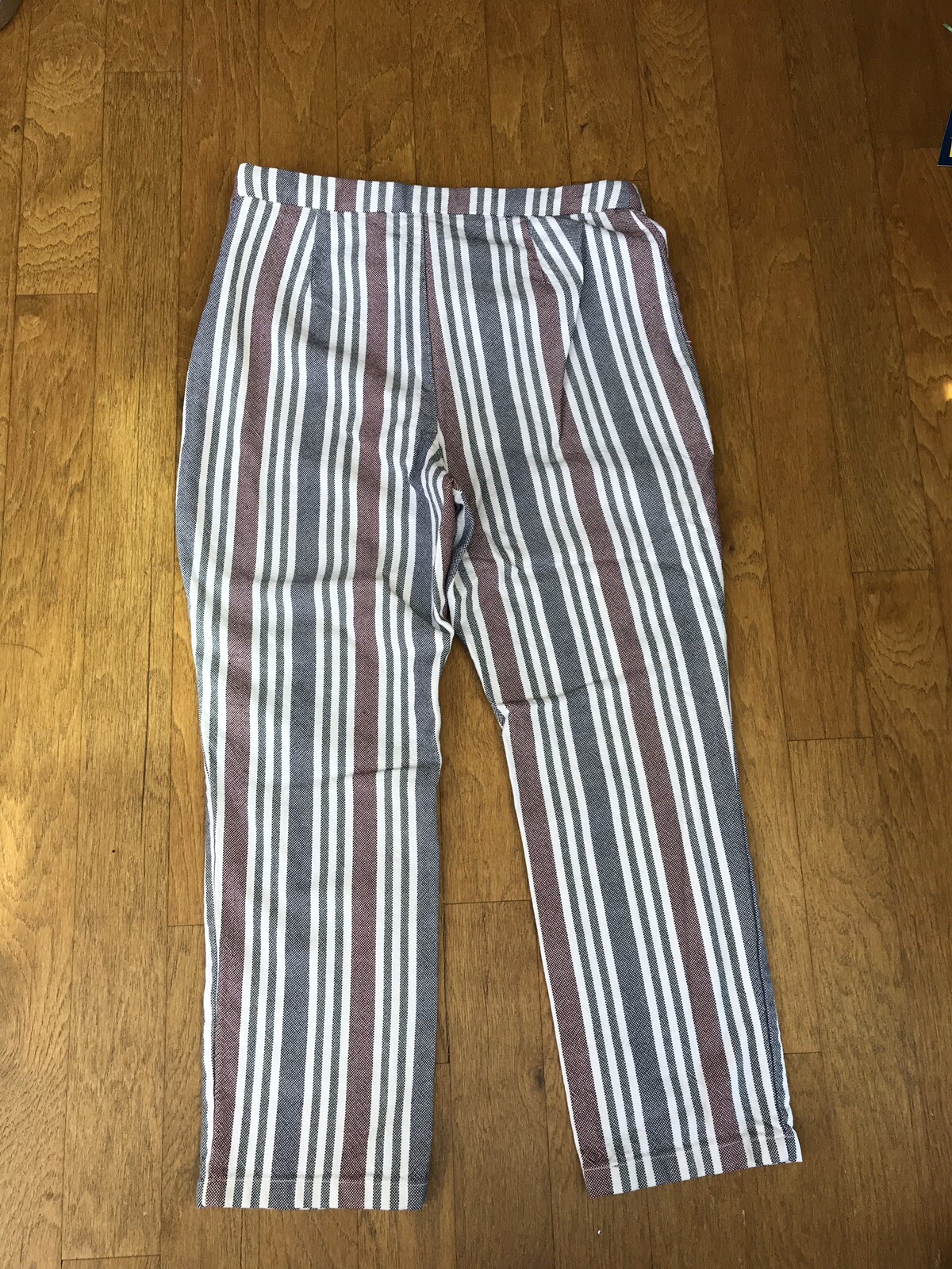 FREE PEOPLE ~ Multi-color Striped Pants ~ Size 10 | eBay