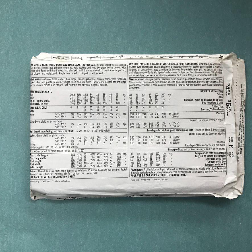 Simplicity Pattern #7181 - Misses' Separates - Size 12 | eBay