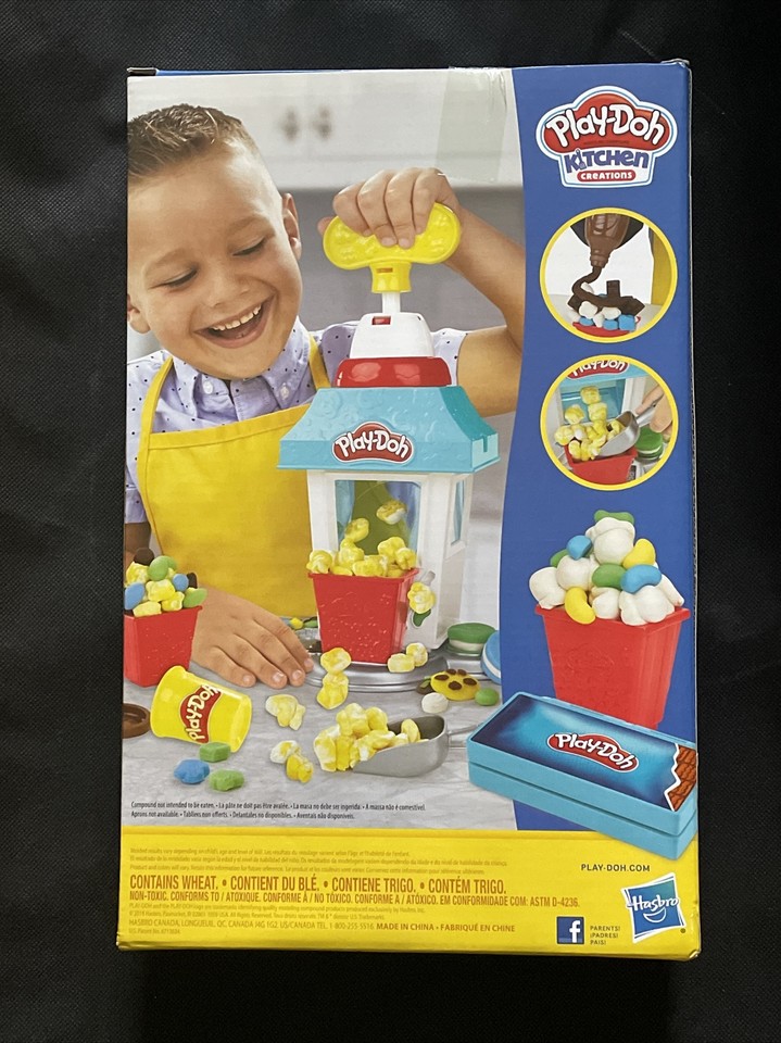 Play-Doh Kitchen Creations Popcorn Party Play Food Set with Six Non ...