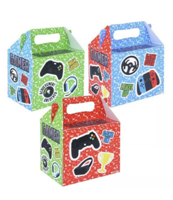 Gaming X 10 Meal Boxes Party Gift Bag Boxes Kids Gaming Party ...