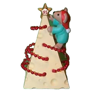 1995 Hallmark Ornament ~ Chris Mouse #11 - Cheese Tree ~ QLX7307 ...