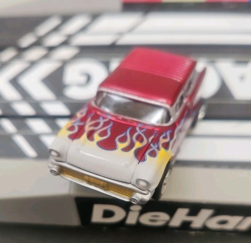 57 Chevy Nomad Maroon With Flames XtracTion Slot Car for AFX autoworld ...