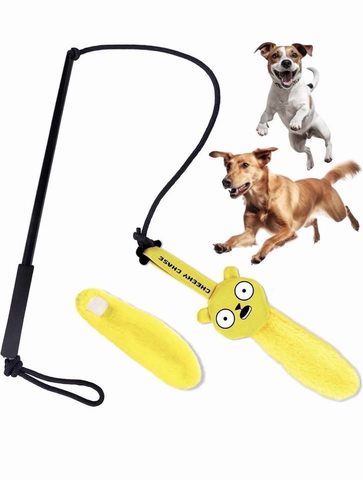 Race&Herd Cheeky Chase - Heavy Duty Dog Lure, Squirrel Stick Toy for ...