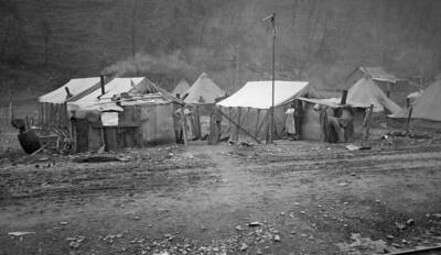 Red Jacket West Virginia View of tent colony of striking miners 1920 ...