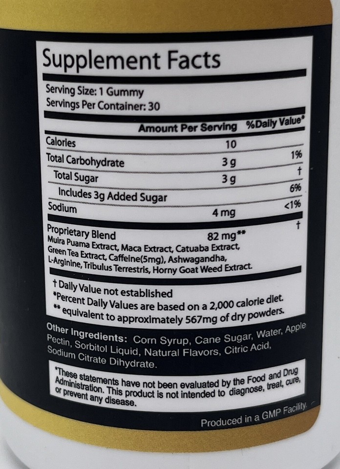 AlphaBites Alpha Bites Male Enhancement Growth, Virility, 30 Gummies ...