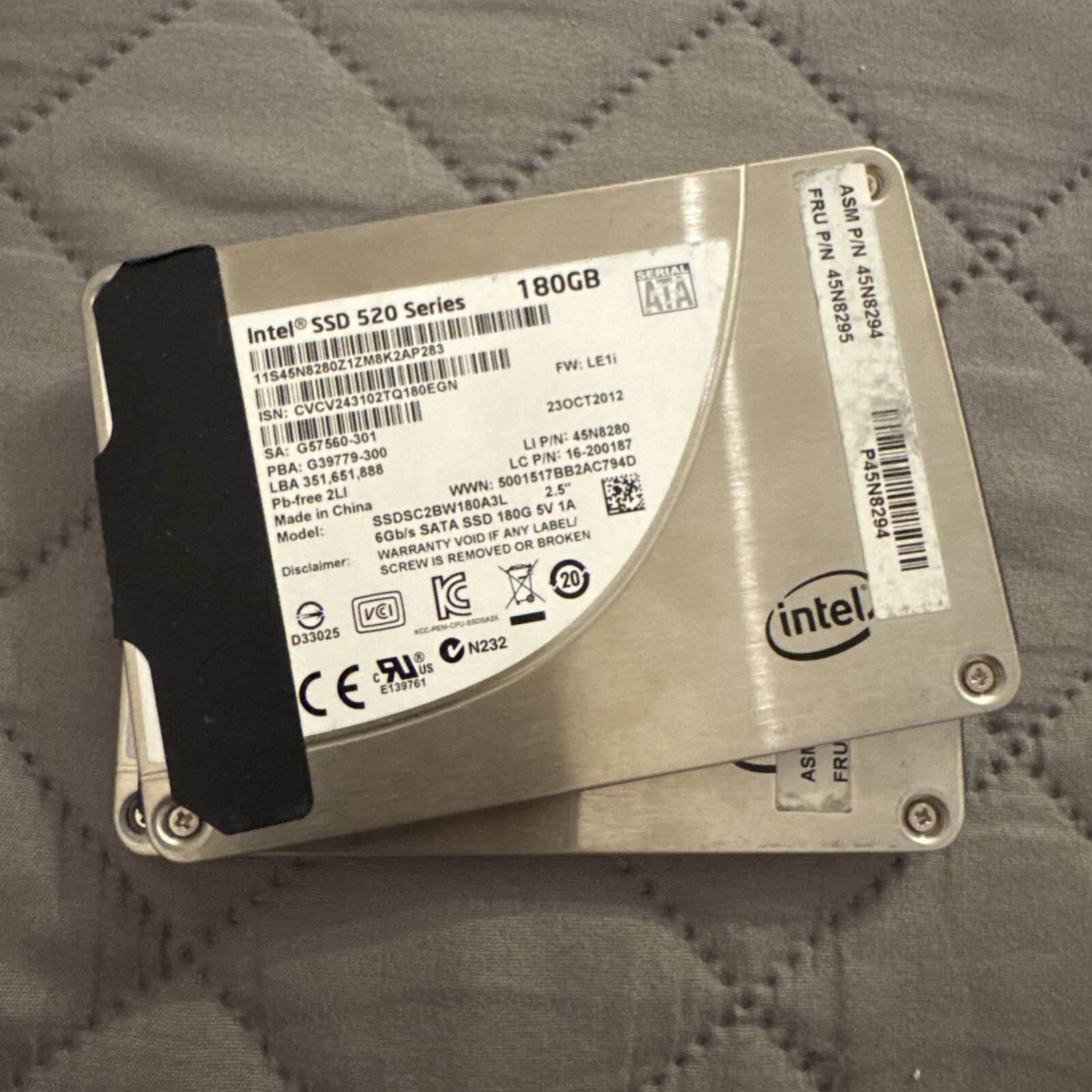 Lot Of Two (2) - Intel SSD 520 Series 180GB Internal 2.5" (SSDSC2BW180A3L) 735858248686 | eBay