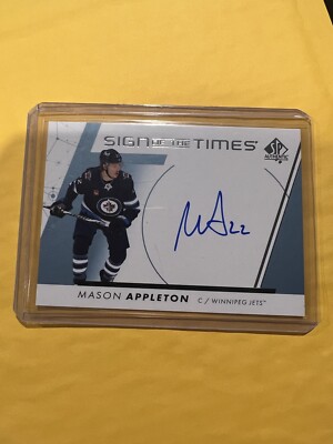 2022-23 SP Authentic - Sign of the Times #SOTT-MA Mason Appleton Auto ...