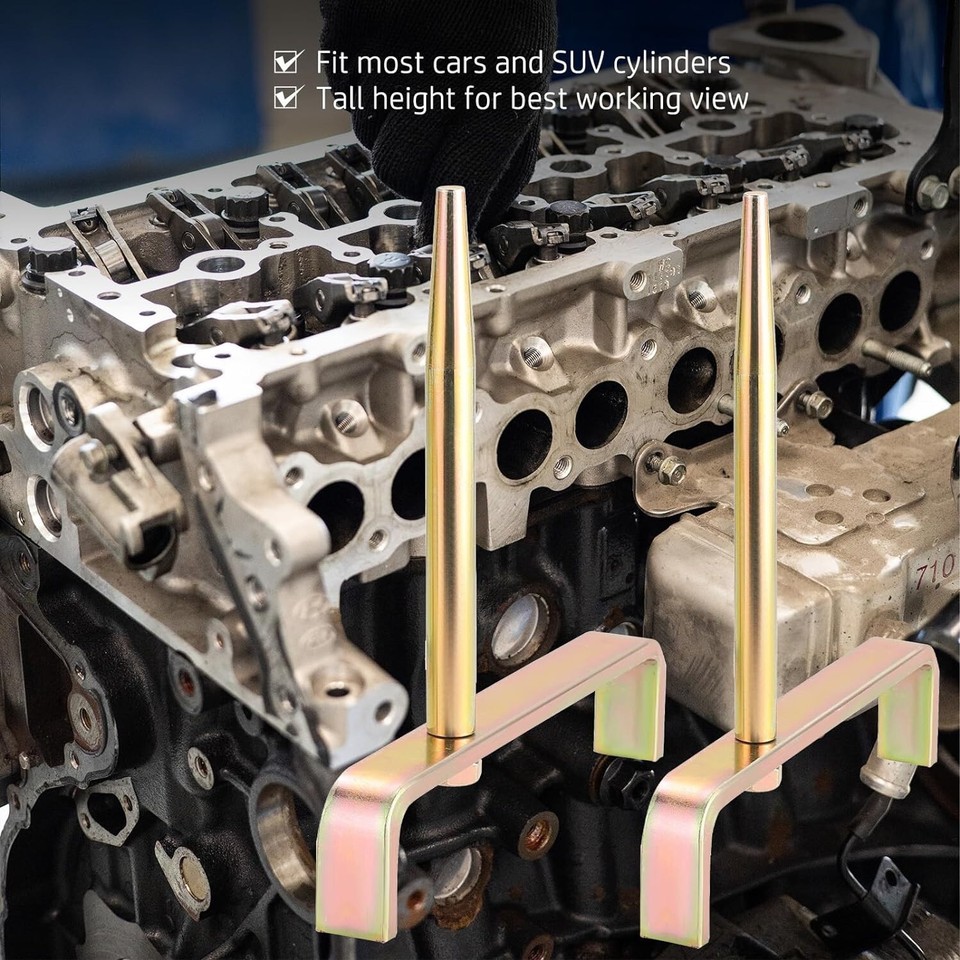 2x Vehicle Engine Cylinder Head Repair Stands Holder Brackets Engine ...