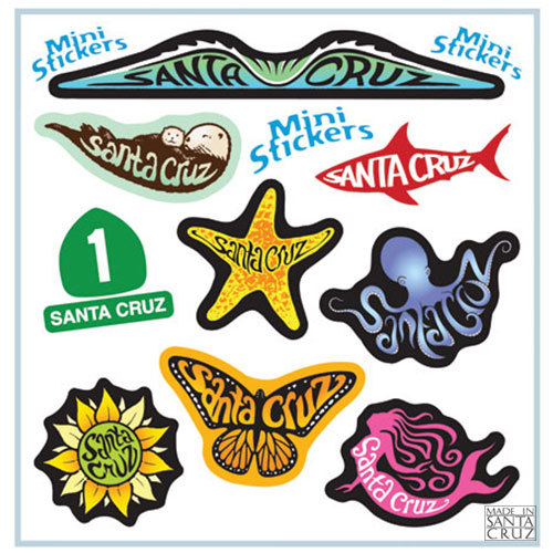 Santa Cruz Mini Sticker Set - Vinyl Decal by Tim Ward - Mermaid Octopus ...