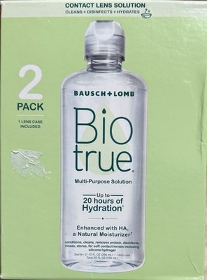 Bio-true Contact Multi-Purpose Solution with Lens Case, 2-Pack Exp 05/ ...