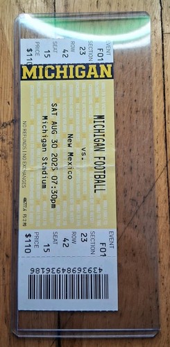 2025 Michigan Wolverines New Mexico Football Ticket Stub Bryce ...