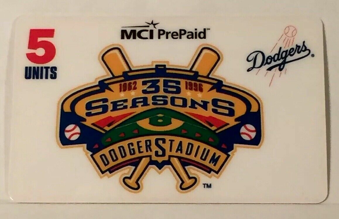 MCI Prepaid Phone Card 35 SEASONS DODGER STADIUM 5 UNITS | eBay
