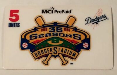MCI Prepaid Phone Card 35 SEASONS DODGER STADIUM 5 UNITS | eBay