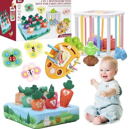 21PCS Baby Toys for 0-6-12 Months Montessori Toys for 1-3 4 IN 1 Baby ...