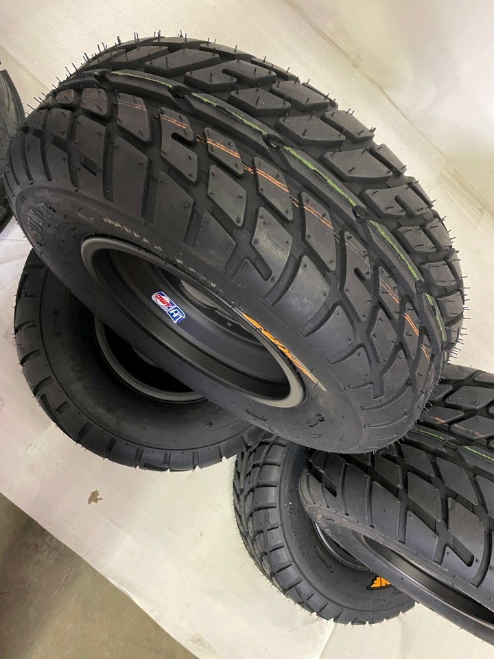 DWT A5 Black Front Rear Rims Wheels Sunf Street Tires YFZ450 Raptor ...