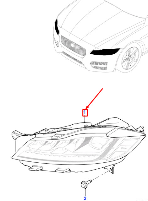 Genuine Jaguar T2H24596 XF LED Headlight Left Side for sale online | eBay