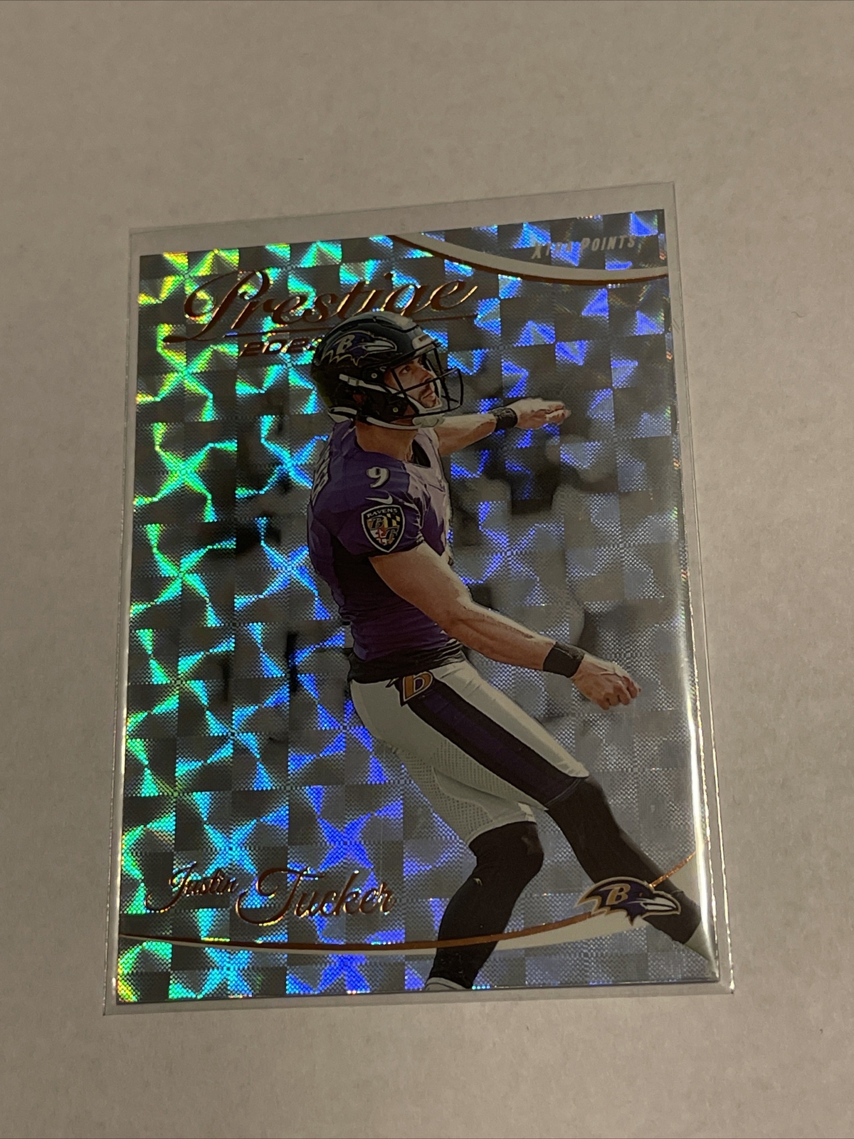 2023 Panini Prestige Justin Tucker Xtra Points Hyper #23 Baltimore ...