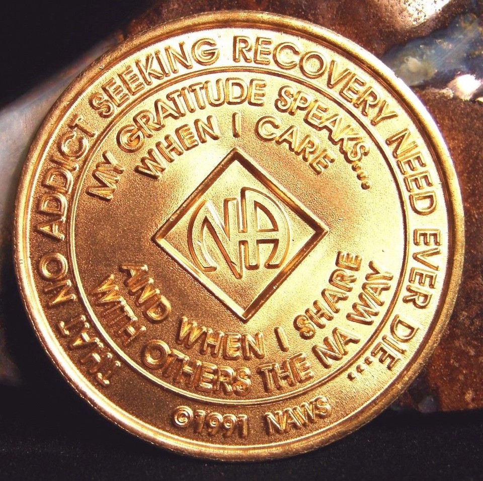 Narcotics Anonymous NA 37 Year Clean Bronze Medallion Recovery Coin ...