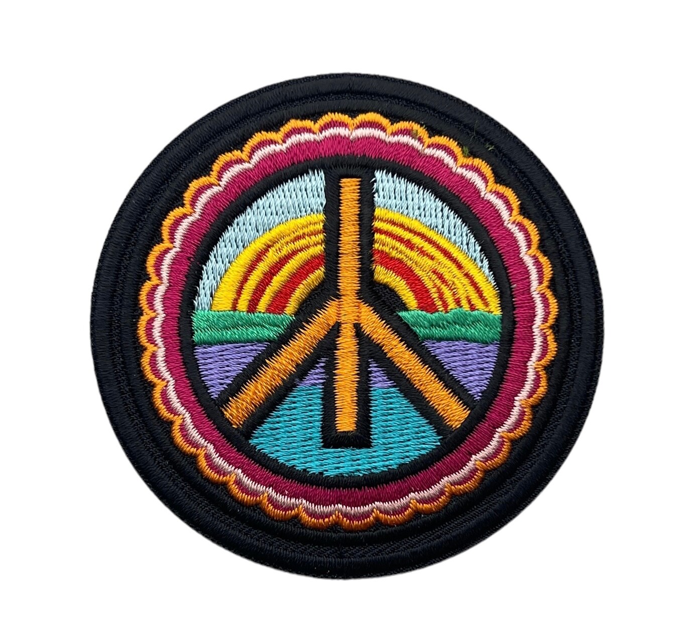 1960's Sunrise Sunset Peace Sign 3 inch patch IV7472 F7D12M | eBay