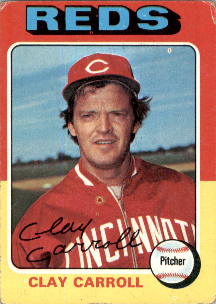 1975 Topps Baseball Clay Carroll (B) Cincinnati Reds #345 | eBay