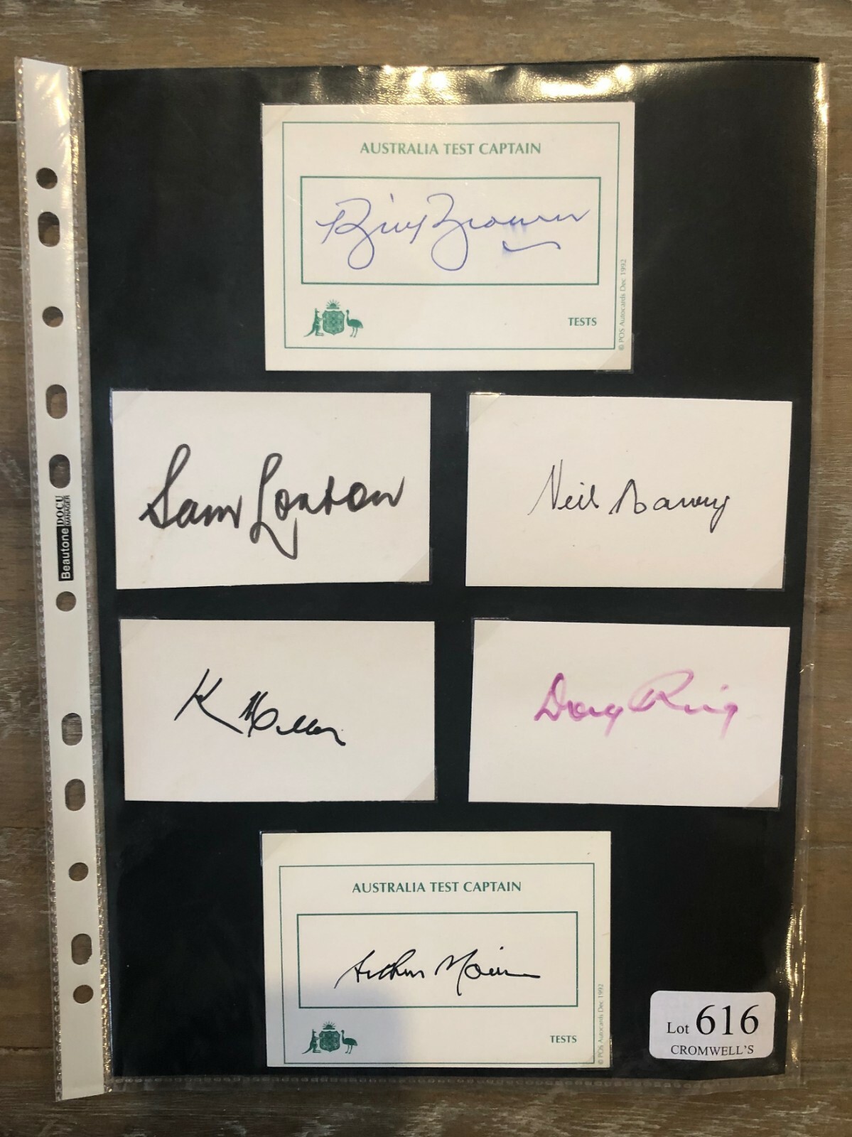 1948 Australian Cricket Invincibles - 5 Cricketers SIGNATURES ...