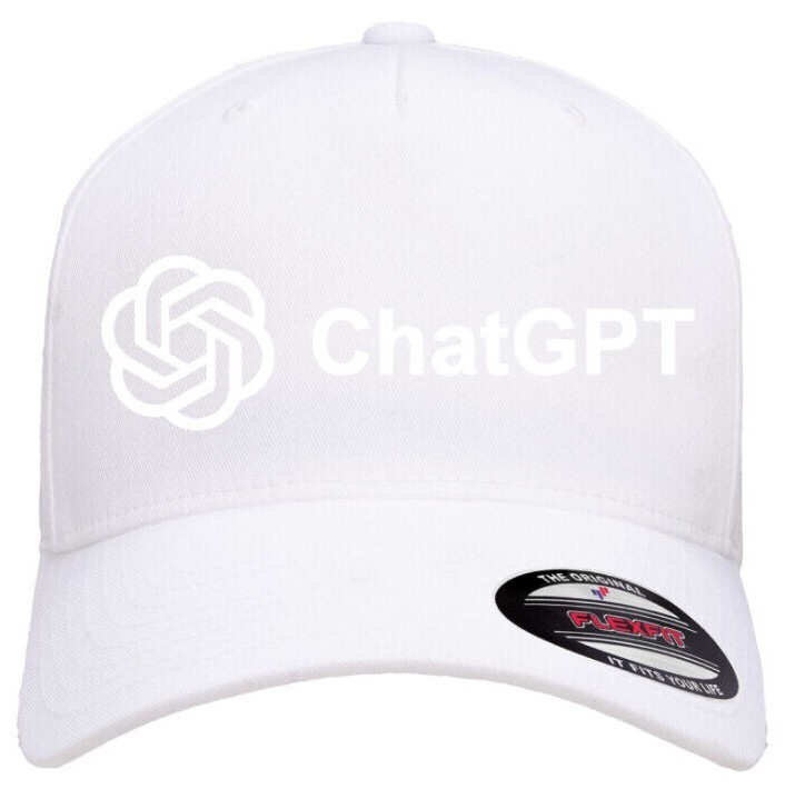ChatGPT Logo Chat GPT OpenAI Hat Flexfit Baseball Cap Printed Emblem | eBay