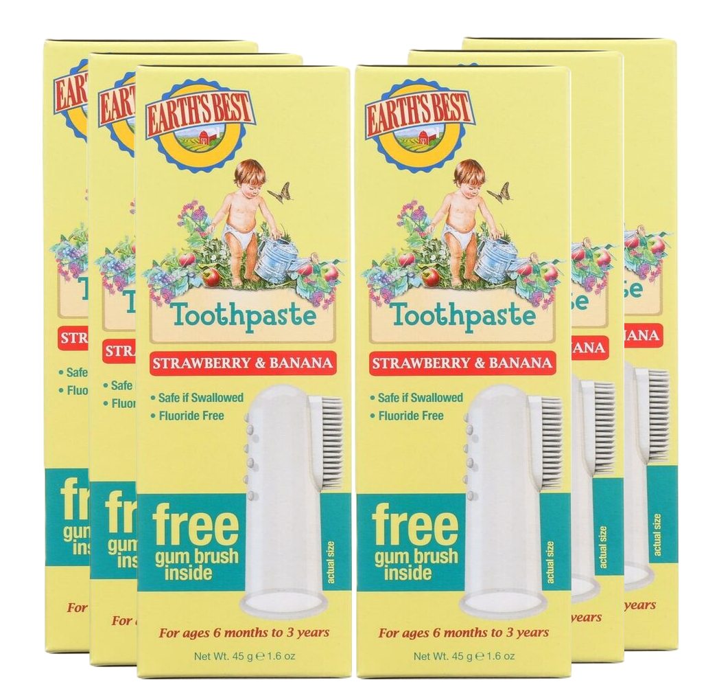 Jason Earths Best Toddler Toothpaste, Strawberry & Banana 1.6 Oz Set of ...