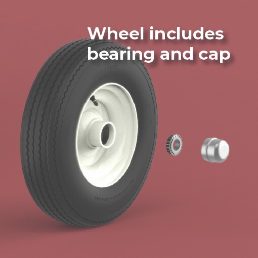 3/4" Bearing Log Splitter Wheel with Tire 4.8" wide X 8" diameter | eBay