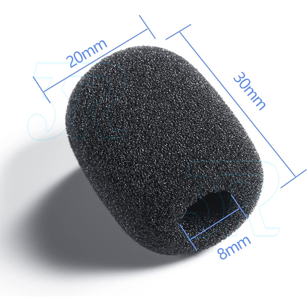 UP 20X Microphone Wind Sock Foam Cover Black 30mm ID Yoga Replacement ...