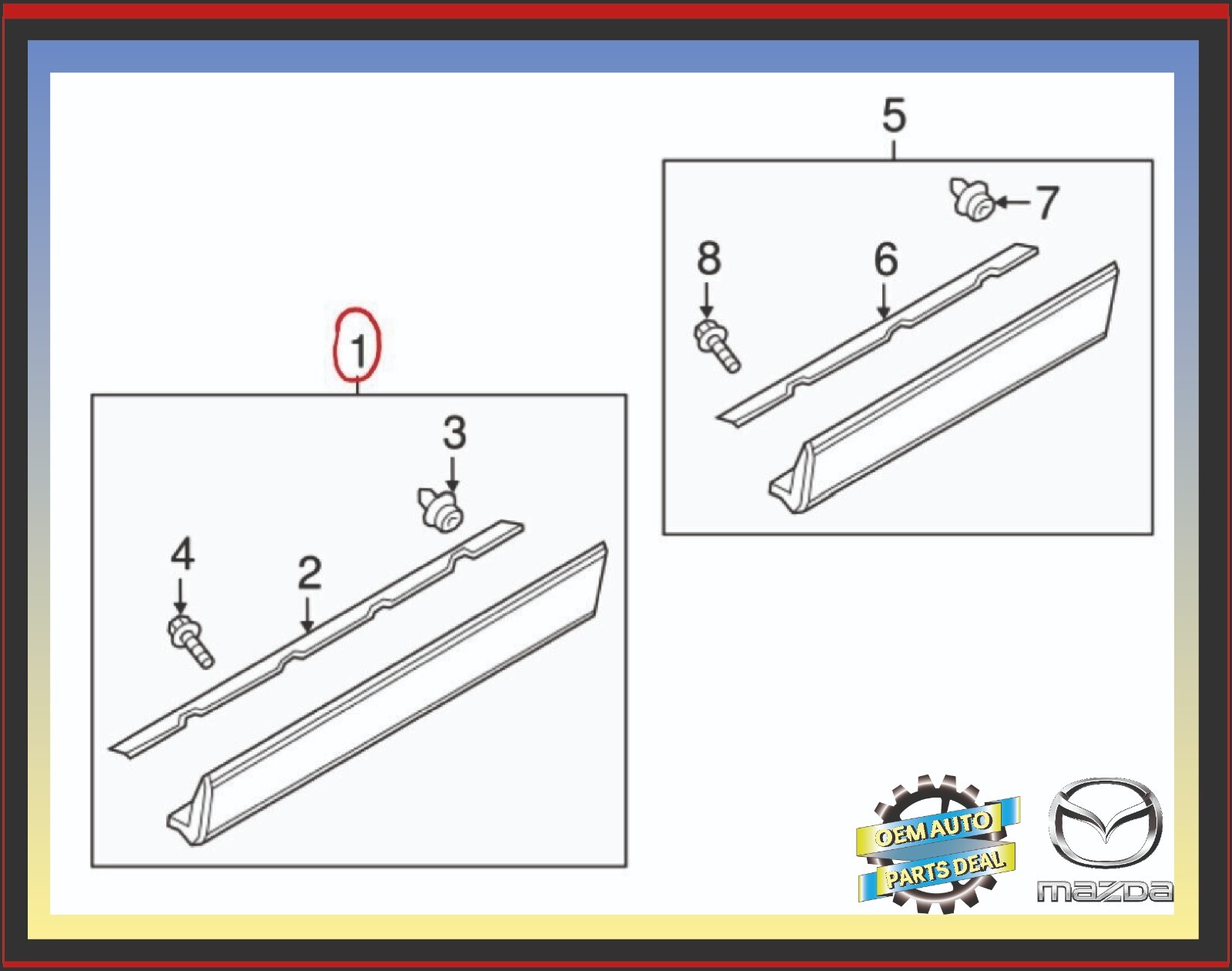 Tk48-51-ra0b Mazda Garnisharside TK4851RA0B Genuine OEM Part for sale ...