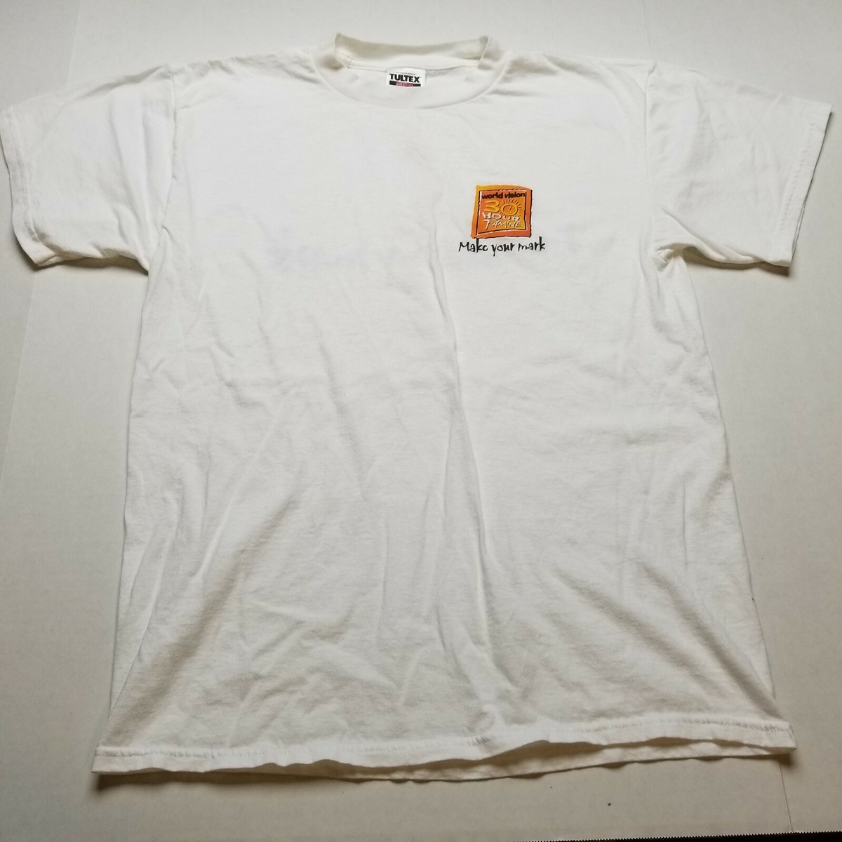 Vtg World Vision 30 Hour Famine T-Shirt Mens L Make Your Vtg World Vision 30 Hour Famine T-Shirt Mens L Make Your