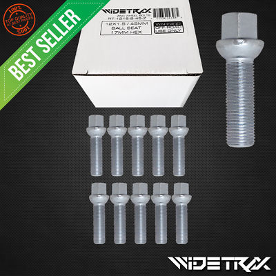 10pc 12x1.5 Wheel Lug Bolts Studs 17mm Hex Ball 45mm Shank For Mercedes ...
