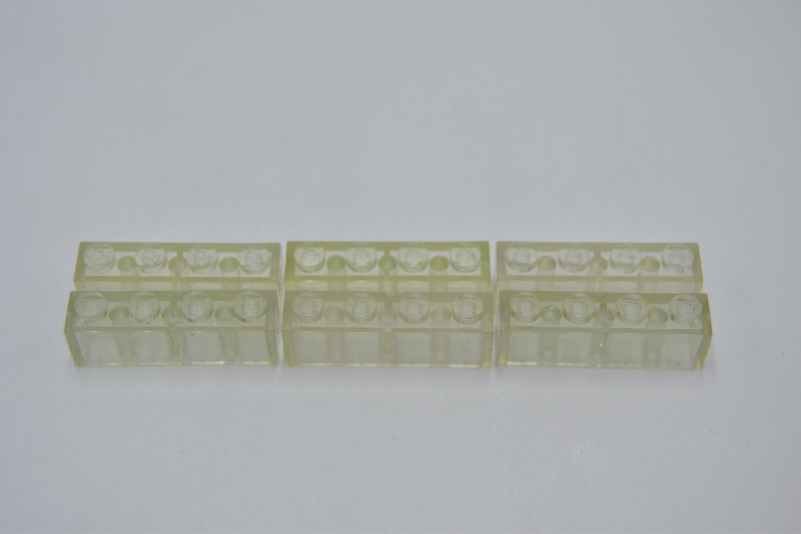 LEGO 6 x Basisstein Baustein transparent klar Trans-Clear Brick 1x4 ...
