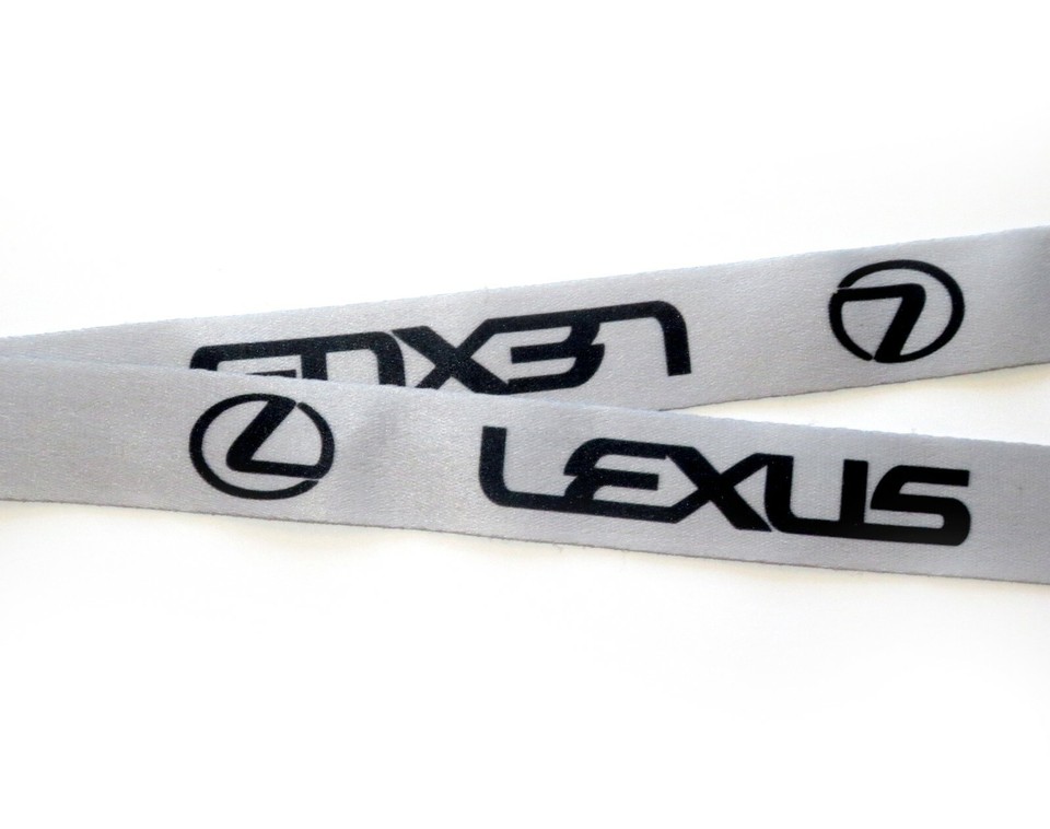 2x LEXUS Lanyards 1 inch x 22 inch KeyChain ID Badge Cardholder GRAY ...
