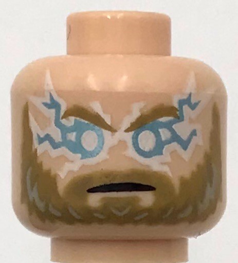 Lego New Light Nougat Minifigure Head Dual Sided Lightning Eyes Part | eBay