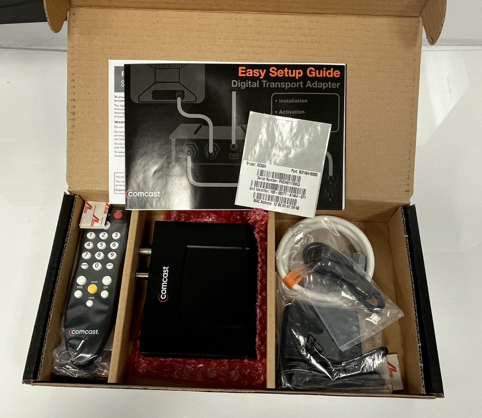 Comcast DC50X Digital Transport Adapter Self-Installation Kit - New In ...