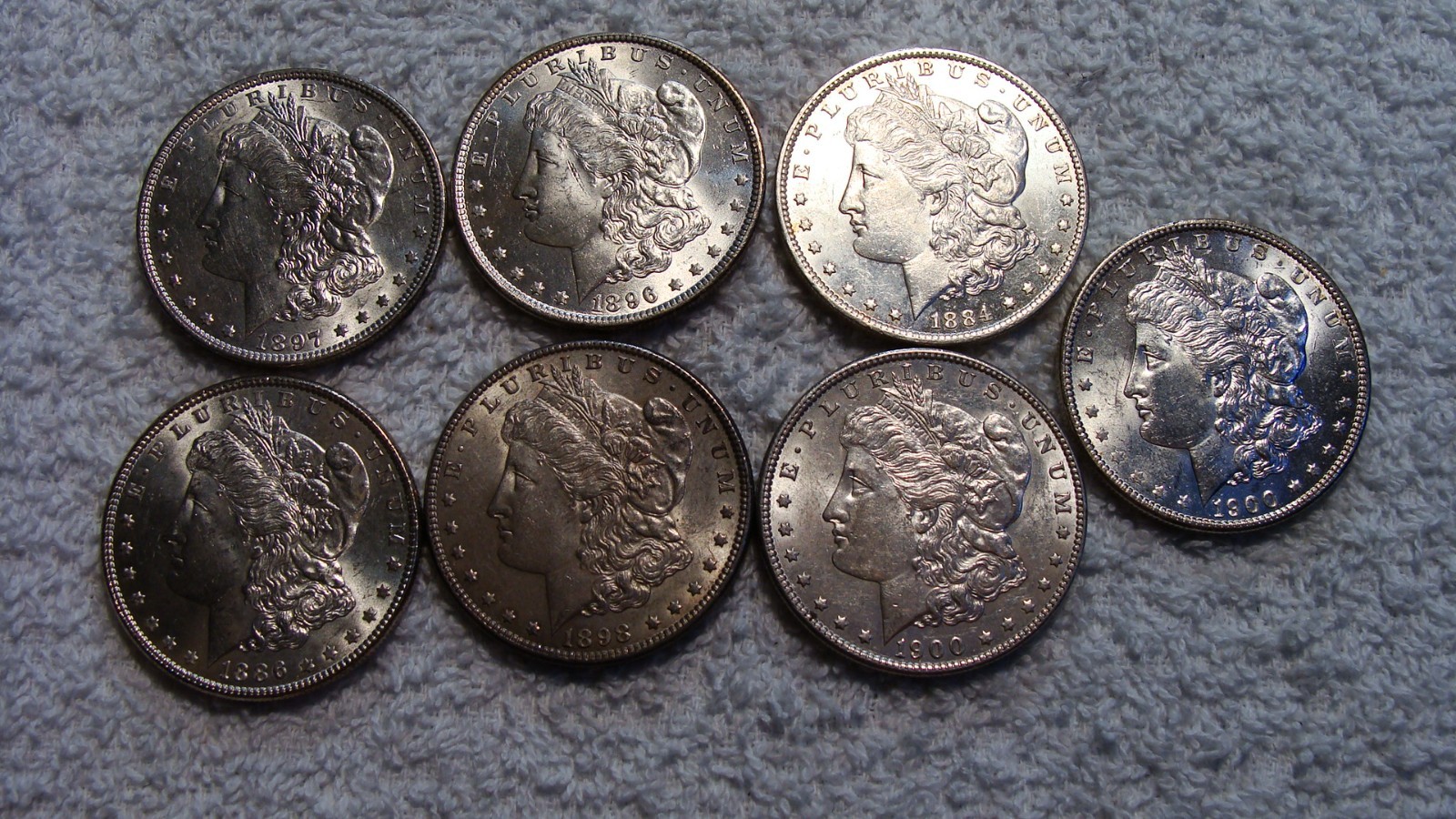 Lot of (7) AU Pre 1921 Morgan Silver $ | eBay
