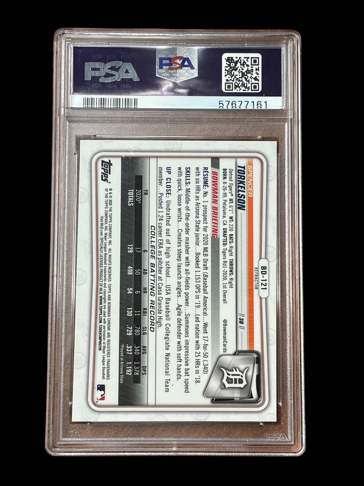 Riley Greene With Bat #BDC-50 2019 Bowman Draft Chrome PSA 9 | eBay