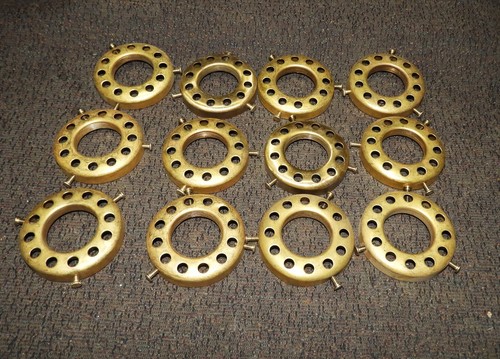 12 SOLID BRASS 2 1/4" FITTER UNO THREAD SHADE HODERS , #2857 | eBay
