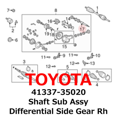 1995-2007 Toyota Genuine 4Runner Tacoma Tundra Sequoia Shaft | 41337 ...