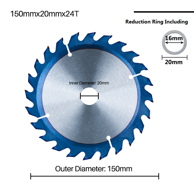 1x Wood Circular Saw Blade 115-300mm 9.5 20 25.4 30mm Bore NACO PVC ...