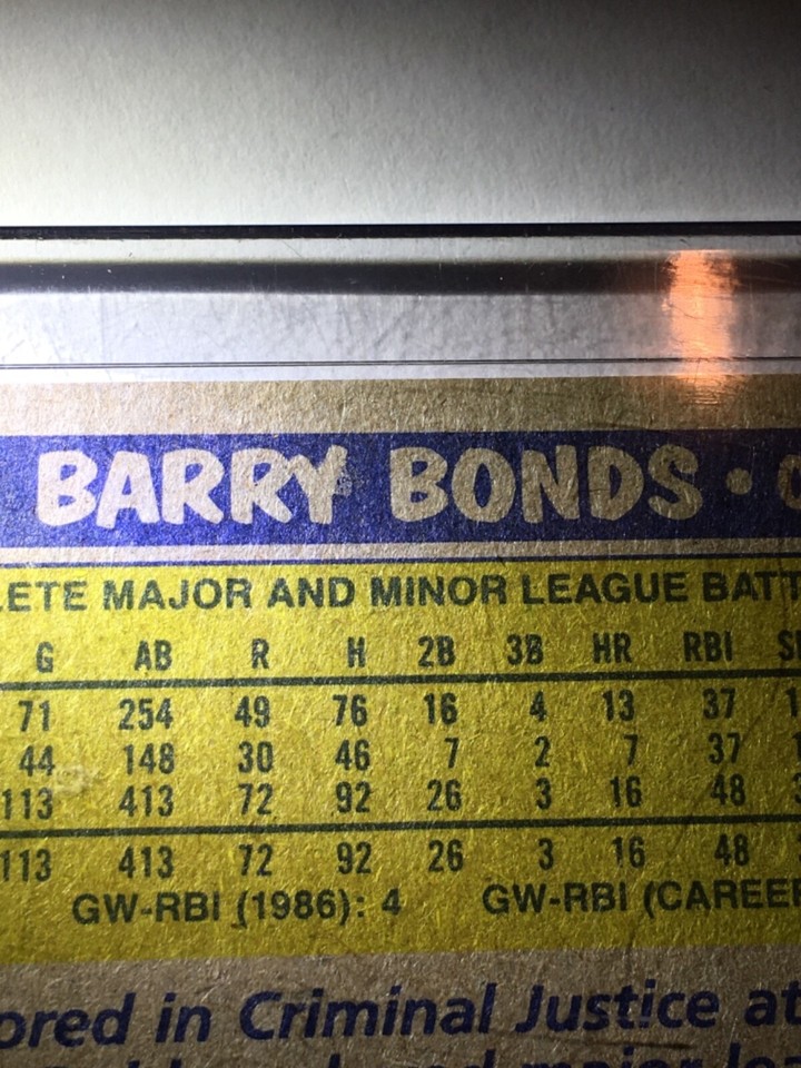 🔥 16 Different Types of ERRORS 🏴‍☠️ 1987 TOPPS #320 Barry Bonds Rookie ...