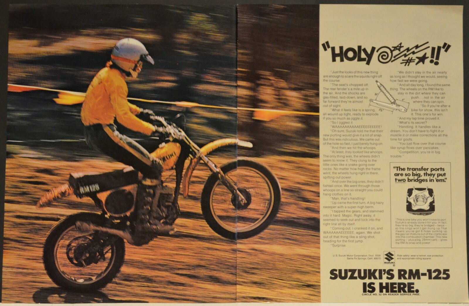 1974 Suzuki RM125 Motorcycle Print Ad | eBay