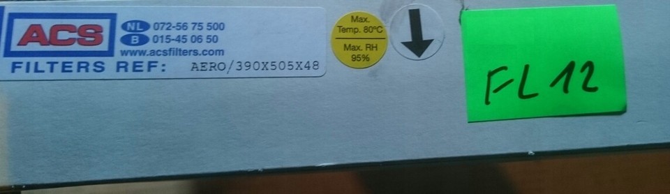 FL12 ACS filter 390x505x48 /#R P00D 6321 | eBay