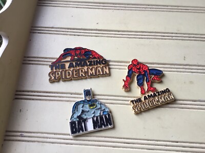 3 VTG REFRIGERATOR MAGNETS 2 THE AMAZING SPIDER MAN & 1 BATMAN 1970s ...