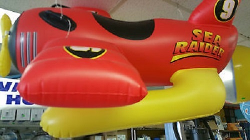 42" Sea Raider PLANE Inflatable FLOAT Swim Pool Toy Swimline BEACH Ride ...