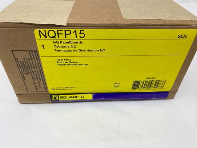 Square D NQFP15 Filler Plate for NQ Panelboards Pk15 for sale online | eBay